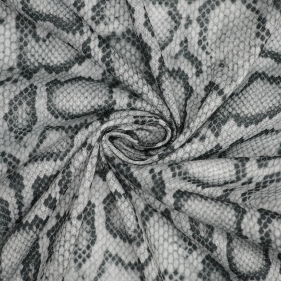 Grey Snake Print Jersey 1m – ABC Fabric